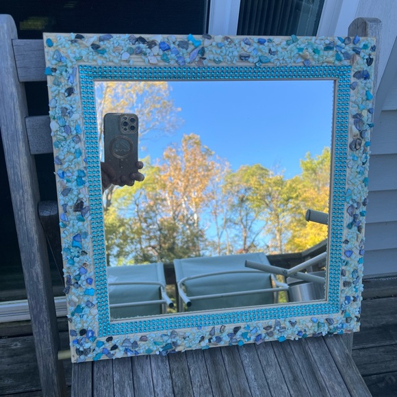 At Home | Accents | Ocean Blue Beachy Mirror Pick Up Only | Poshmark